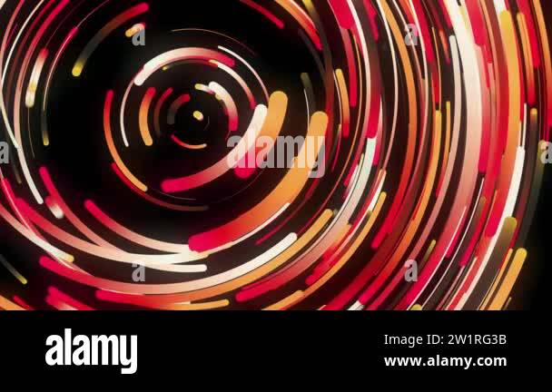 Futuristic background with many colorful lines forming a ring and ...