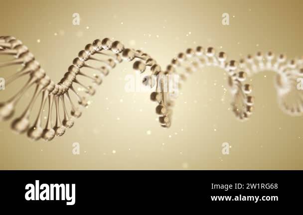 Abstract scientific background with animation of rotation DNA helix ...
