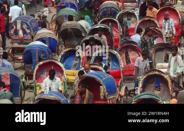 Rickshaws in city dhaka bangladesh Stock Videos & Footage - HD and 4K ...