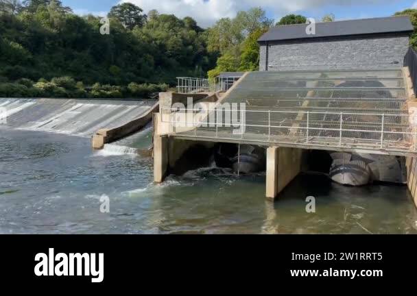Radyr, near Cardiff, Wales September 2020: Hydroelectric power plant on ...