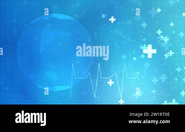 Abstract medical Loop background animation with flat icons and symbols ...