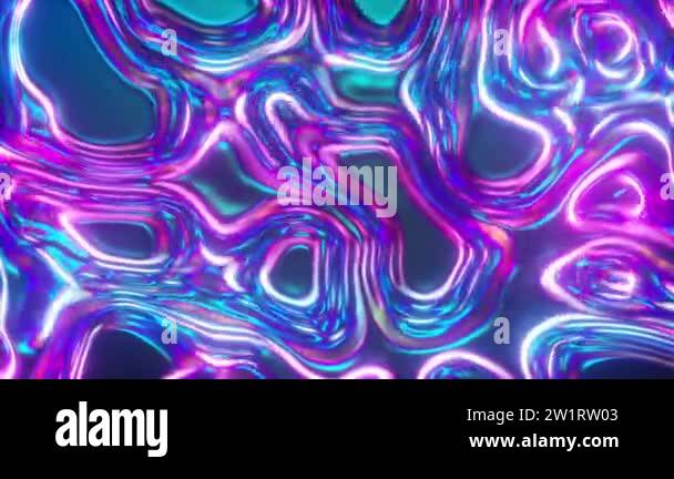 Abstract glowing 3d render holographic oil surface background, foil ...