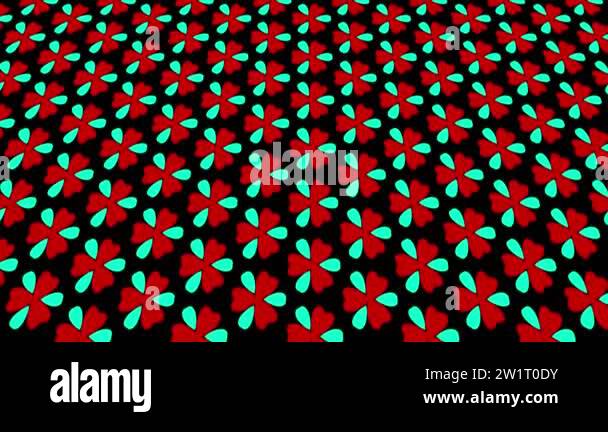 Graphic 2D video pattern that tilts up and moves, composed of designs ...