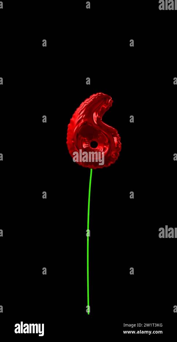 3d animated floating balloon typography text with dynamic string and ...