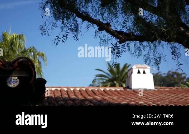 Mexican colonial style suburban, hispanic house exterior, green lush ...