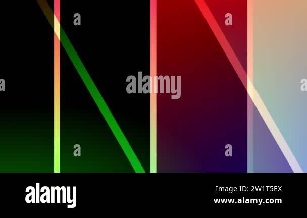 Two 2D color bars that rotate and move, anchor point from left to right ...