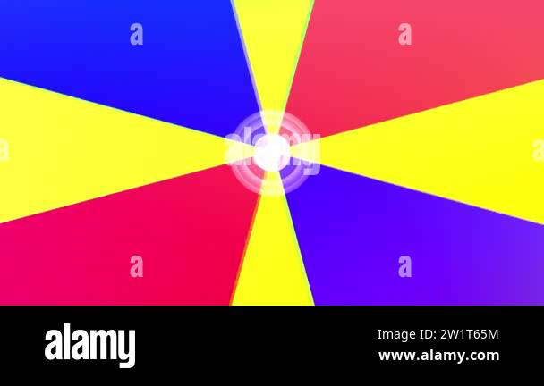 Two 2D circular graphic motifs that rotate in the opposite direction ...