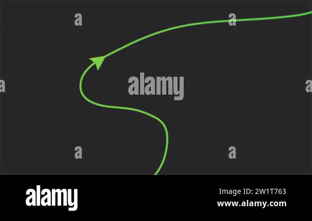 GPS delivery mark moves from point A to point B. Animation of motion ...
