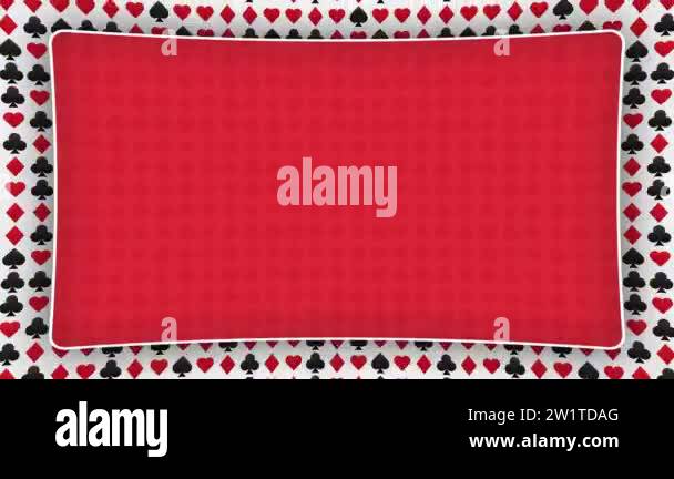 Playing card suits hearts diamonds clubs spades frame animated ...