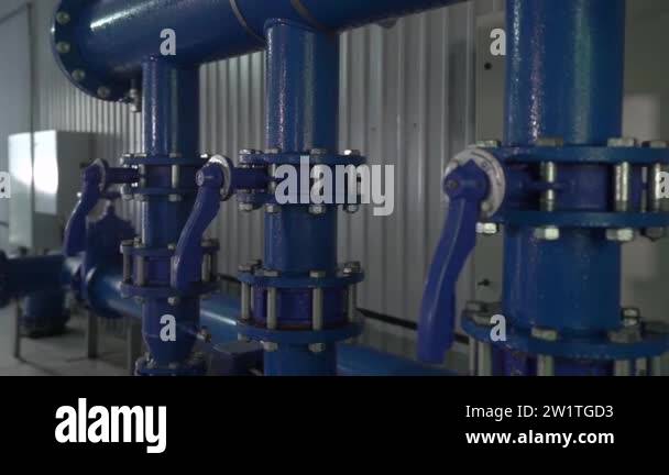 Water Valves Pipes System Stock Video Footage - Alamy