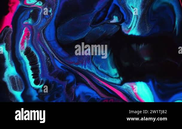 Fluid art drawing video, modern acryl texture with flowing effect ...