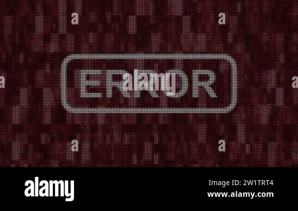 Error message pixel screen animation Stock Video Footage - Alamy