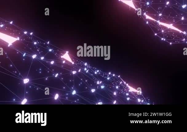 Abstract line lighting frame structure pattern wireframe polygon futuristic particle Lock icon ...