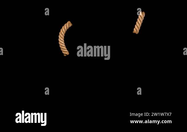 3d animated rope text typeface with separate alpha channel H Stock ...