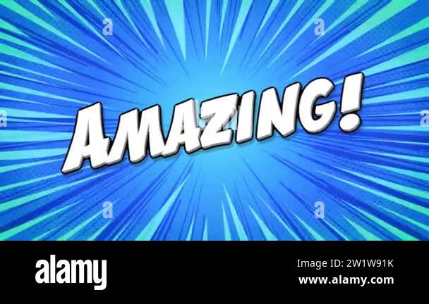 Comic Books Action Background With Commercial Text/ 4k animation of a ...