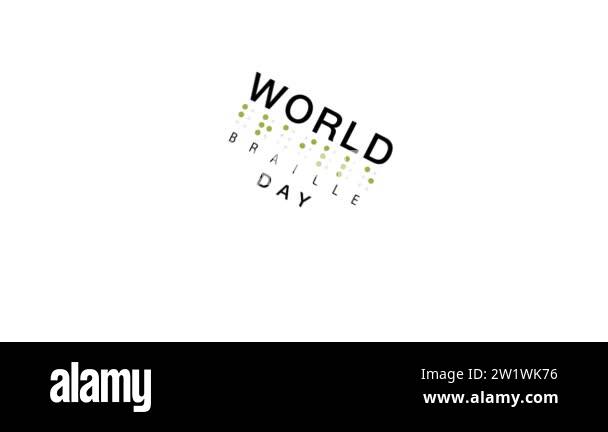 World braille day in motion graphic, disability, world, blind, banner ...
