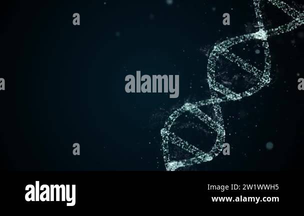 DNA editing concept. Diagonal view on insertion of new segements into ...