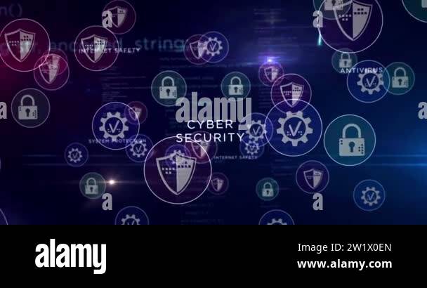 Cyber crime, attack, security alert, theft, virus and computer ...