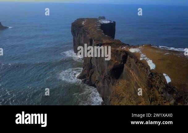 Dramatic cliff erosion eroded by the sea Stock Videos & Footage - HD ...