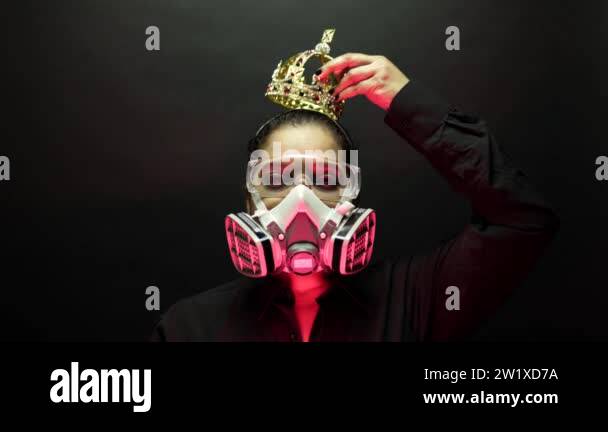 Coronavirus pathogen outbreak pandemic biohazard concept. Woman in ...