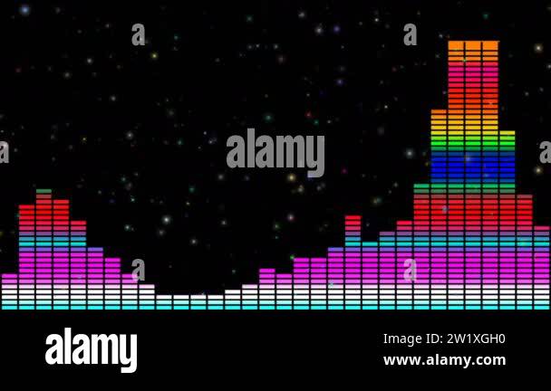 Audio Equalizer bars design sound waves animated disco graphic motion ...