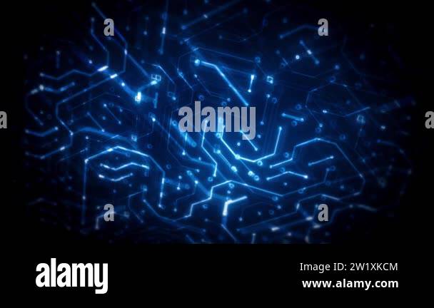Abstract Technology Chipset Motherboard Background Animation/ 4k ...