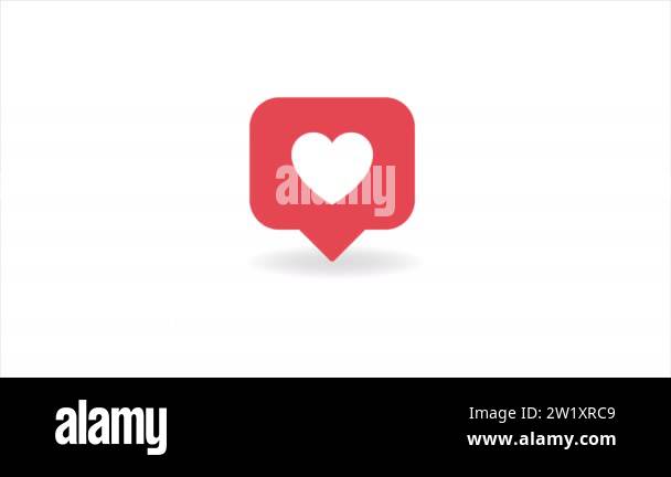 Social media red heart counter, shows like on a transparent background ...