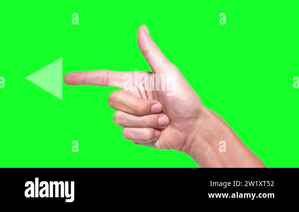 Collection of index and thumb fingers gesture, way pointing, pushing ...