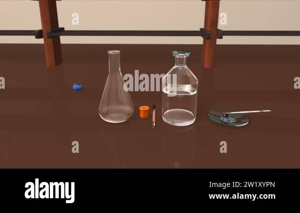 hydrogen gas formation from zinc granuls Stock Video Footage - Alamy