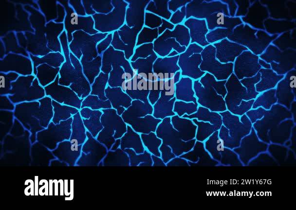 Dark background with blue cracked ground. Smoke, Fog, Dust. Loop ...