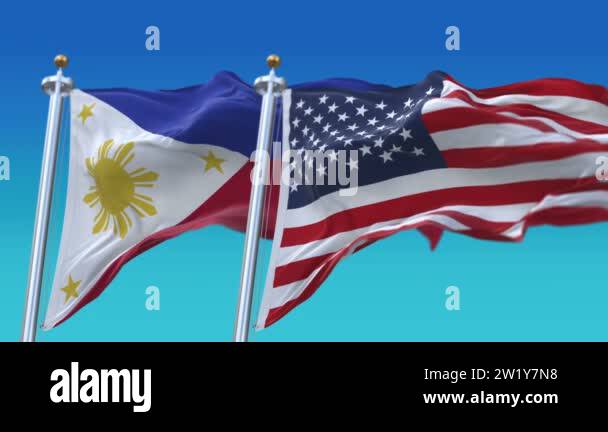 4k Seamless United States of America and Philippines Flag background ...