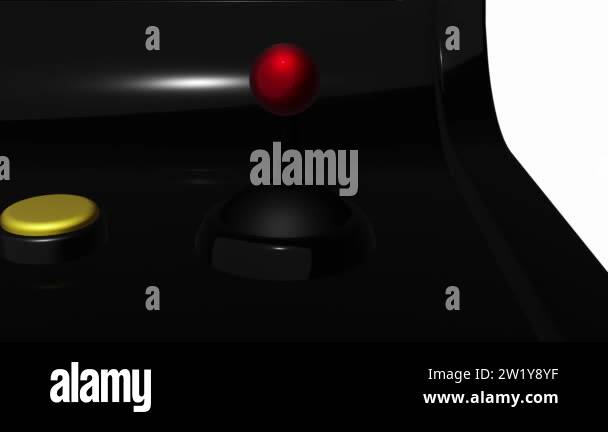 Arcade Machine Retro Gaming Style With Joystick and Buttons 3D Render ...
