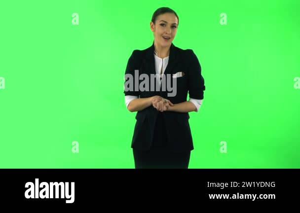 Beautiful girl is reporting and tells a lot of interesting informations ...