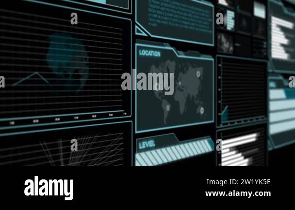 Futuristic user interface dashboard for big data analytic in information chart Stock Video ...