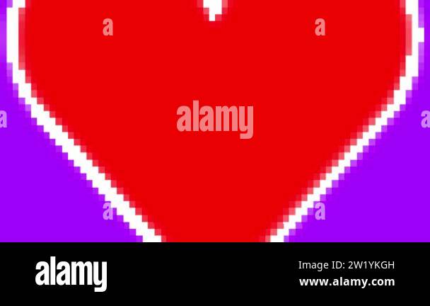 Heart 8-bit. Pixel-art Stock Video Footage - Alamy