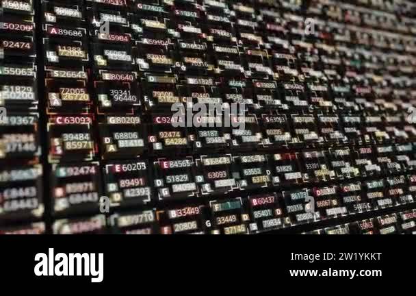 Abstract background of numbers in cells. Animation. Computer background ...