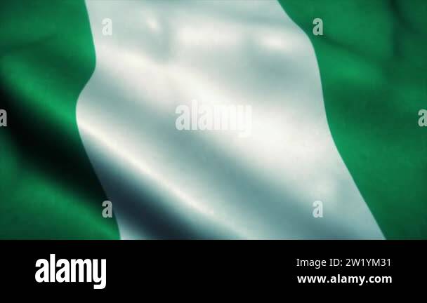 Nigeria flag waving in the wind. National flag of Nigeria. Sign of ...