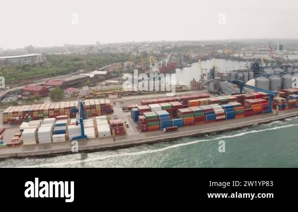Odessa, Ukraine May 05, 2019: Logistics of the sea commercial ...
