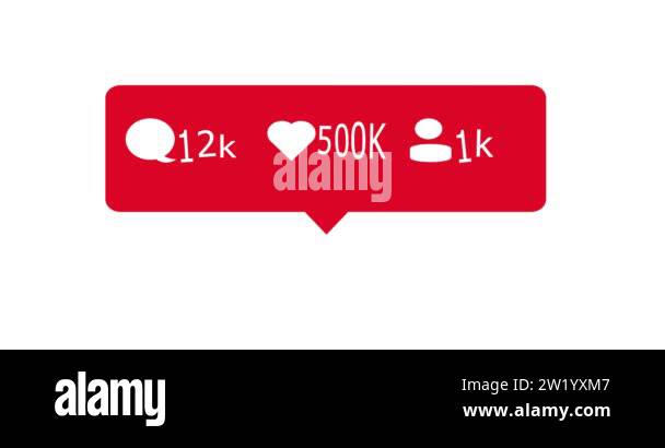 social media icons with increasing like on white background, popularity ...