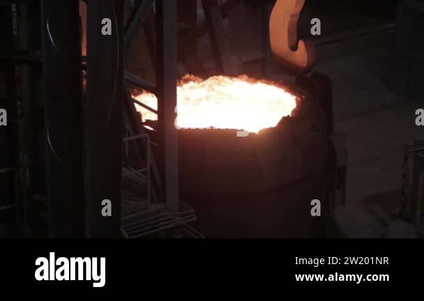 Metallurgist Job Worker In A Steel Plant Hot Molten Metal Pouring ...