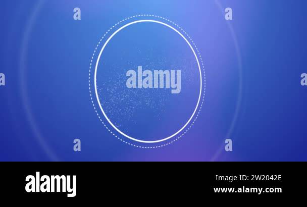 Animation of 3d white DNA strand formed with particles spinning with ...