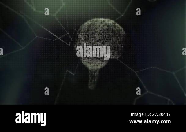 Brain neural network 4K (loop) Graphic animation of artificial network or circuit of neurons ...