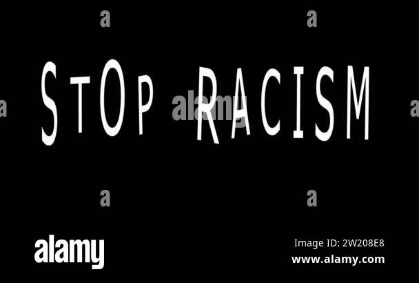 STOP RACISM for news on tv. Protests against racism. The concept of the ...