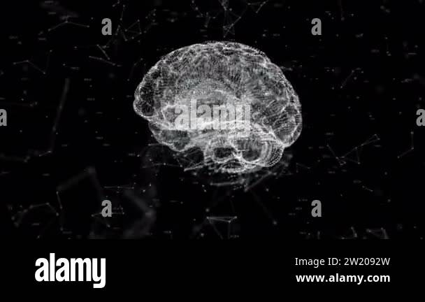 AI Artificial intelligence digital brain bid data deep learning computer machine - render Stock ...