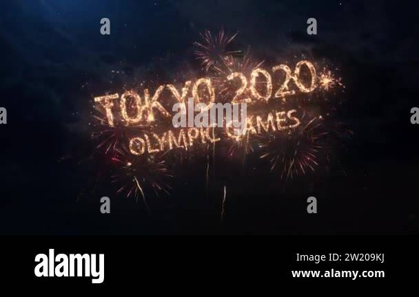 The 2020 Summer Olympic Games in Tokyo, Japan greeting text and logo ...