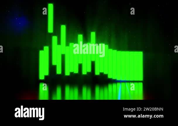 3D render of a sound spectrum of a musical scale Stock Video Footage ...