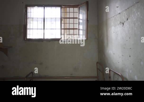 Empty Jail Cells. Prison Interior. Prison Cells Bars on Window. Jail ...