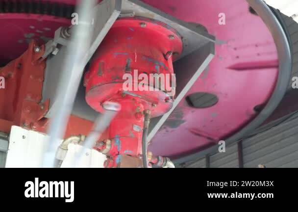 Video of mechanism of cable car. Engine mechanism of cableway to mount ...