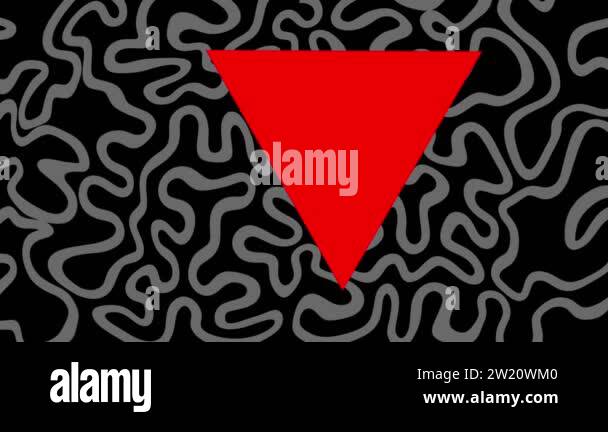 Minimal Motion Art. Two animated triangles and curved line wiggle ...