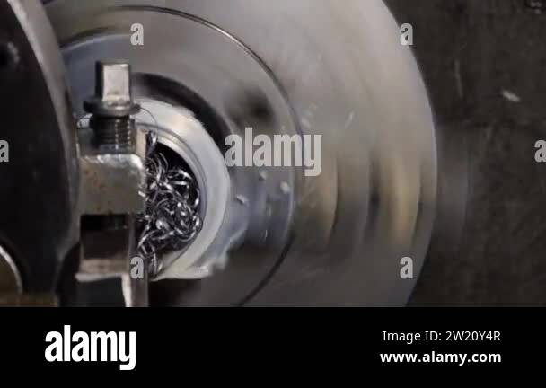 industrial metal work bore machining process by cutting tool on ...